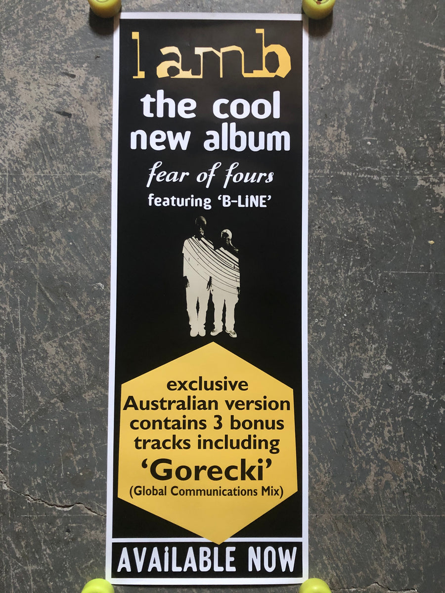 LAMB - Fear of Fours affiche Promo Australie (affiche/poster) – LeBackstore
